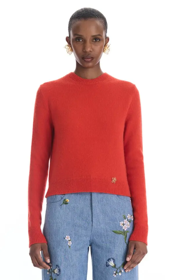 Oscar De La Renta Long-sleeve Cashmere Sweater
