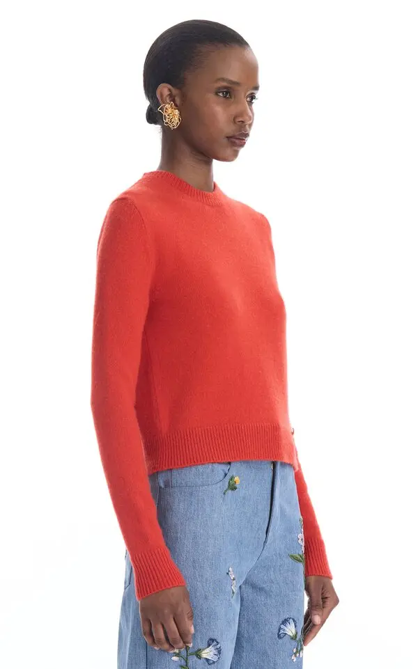 Oscar De La Renta Long-sleeve Cashmere Sweater