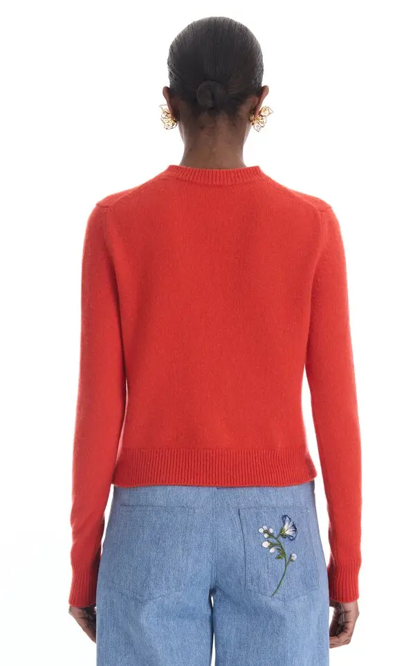 Oscar De La Renta Long-sleeve Cashmere Sweater