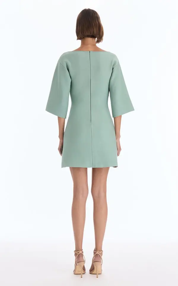 Oscar De La Renta Floral Jacquard Knit Mini Dress