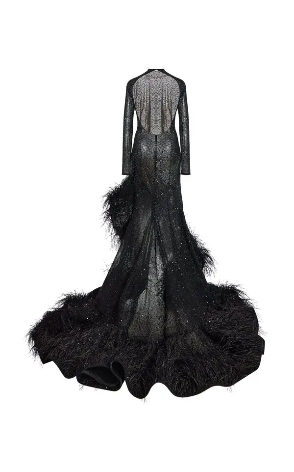 Oscar De La Renta Beaded High-low Gown