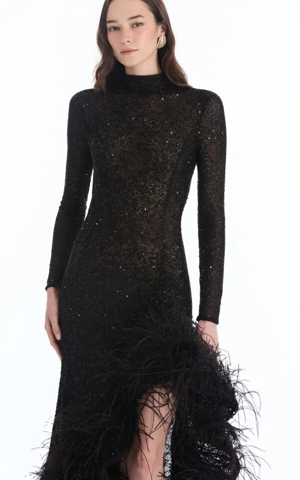 Oscar De La Renta Beaded High-low Gown