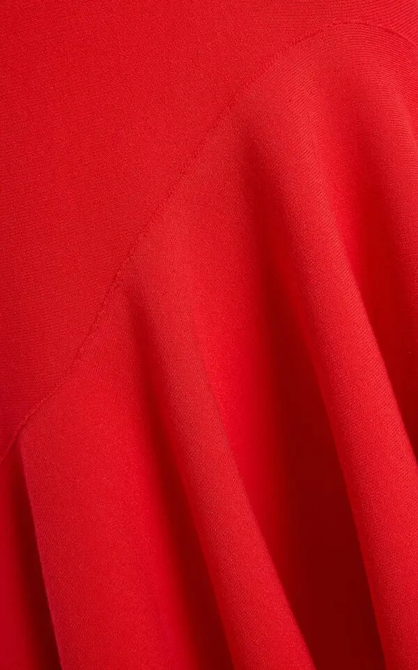 Oscar De La Renta Ruffled Knit Midi Dress