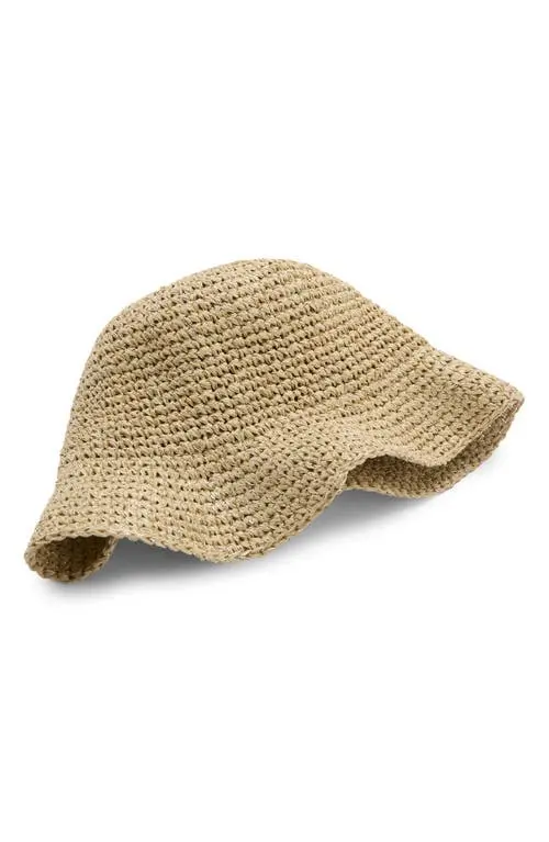 Mango Metallic Straw Bucket Hat