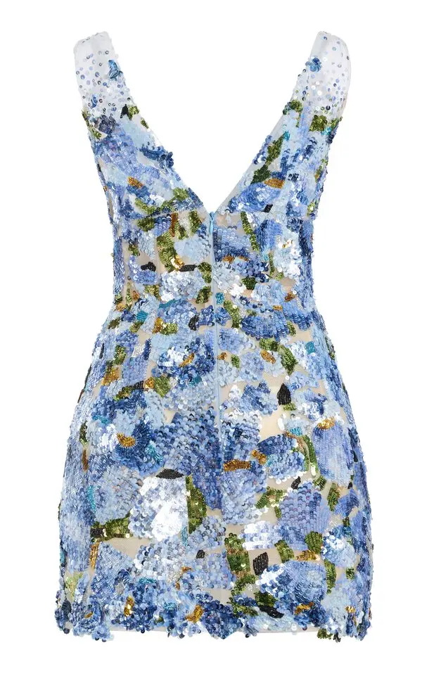 Oscar De La Renta Bead-embroidered Cocktail Dress
