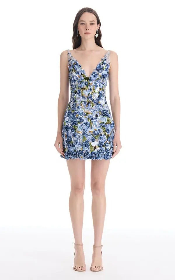 Oscar De La Renta Bead-embroidered Cocktail Dress