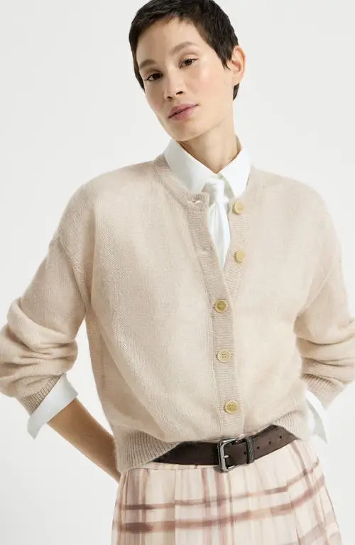 Brunello Cucinelli Sparkling Mohair And Wool Cardigan