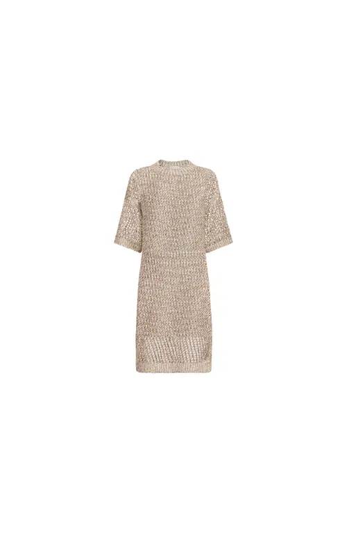 Brunello Cucinelli Dazzling Chiné Net Dress