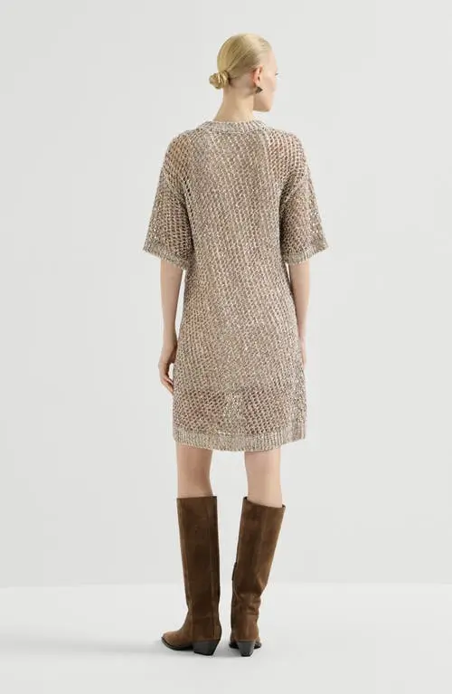 Brunello Cucinelli Dazzling Chiné Net Dress