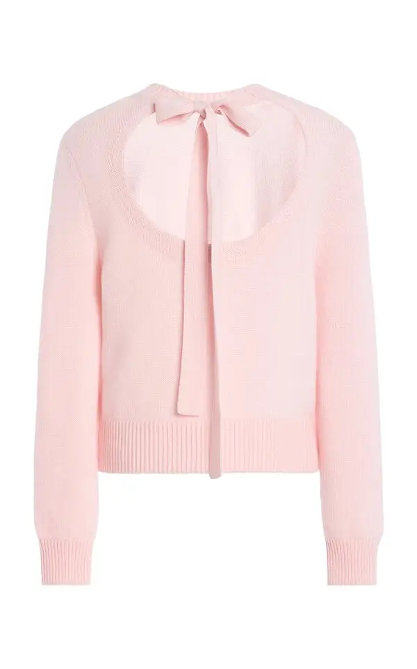 Oscar De La Renta Open-back Virgin-wool Sweater