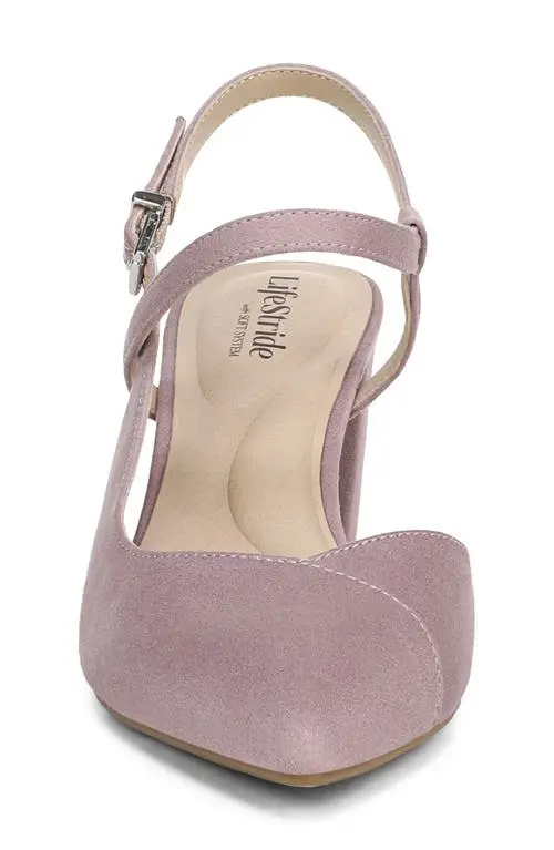 LIFESTRIDE Raelynn Slingback Block Heel Pumps - Amethyst