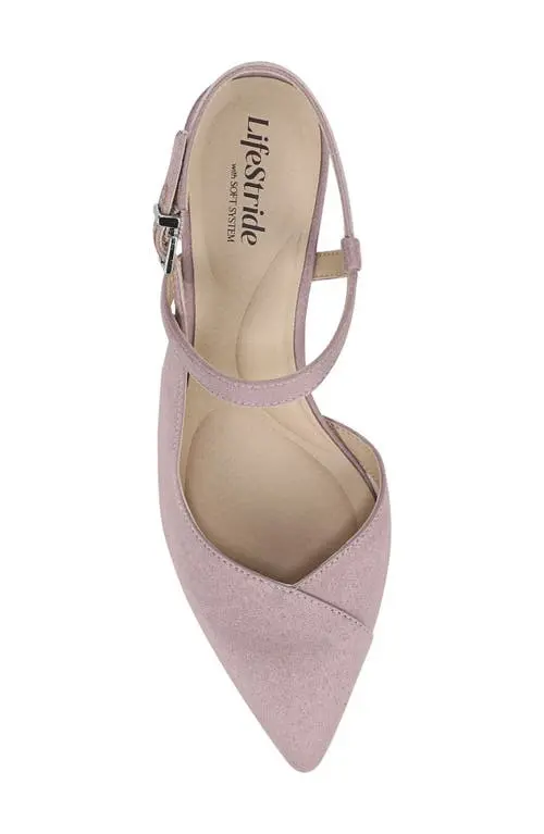 LIFESTRIDE Raelynn Slingback Block Heel Pumps - Amethyst