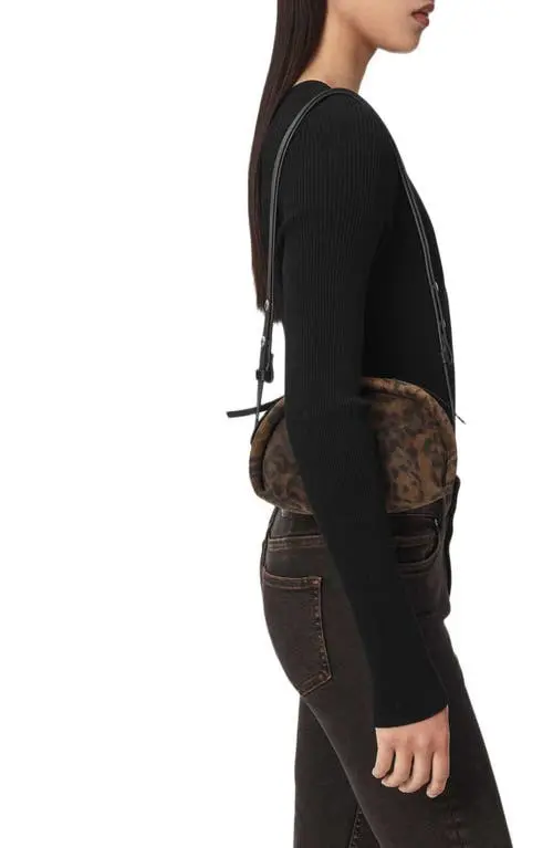 ALLSAINTS Rosalie Leopard Print Calf Hair Crossbody Bag - Leopard Brown