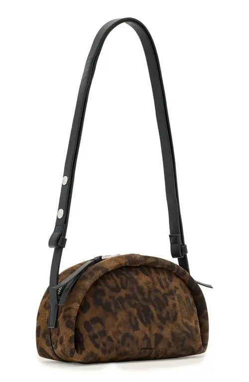 ALLSAINTS Rosalie Leopard Print Calf Hair Crossbody Bag - Leopard Brown