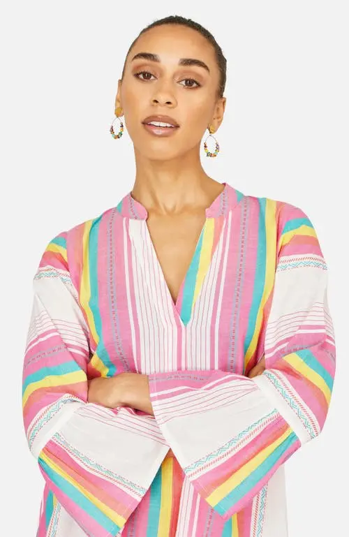 YUMI Printed Cotton Tunic Dress - Multi