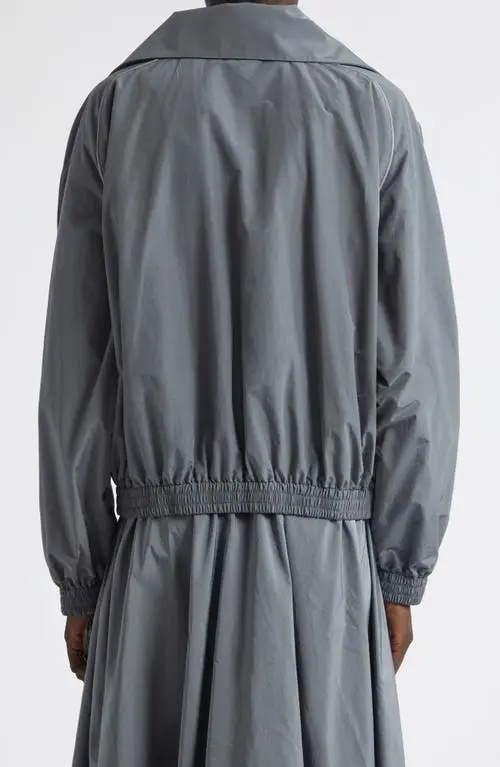 Balenciaga Techno Cotton & Nylon Jacket With Stand Collar And Reflective Piping