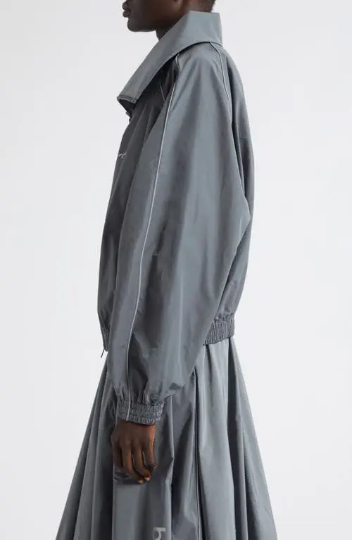 Balenciaga Techno Cotton & Nylon Jacket With Stand Collar And Reflective Piping