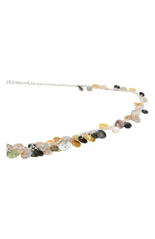 Mango Button Embellished Chain Belt