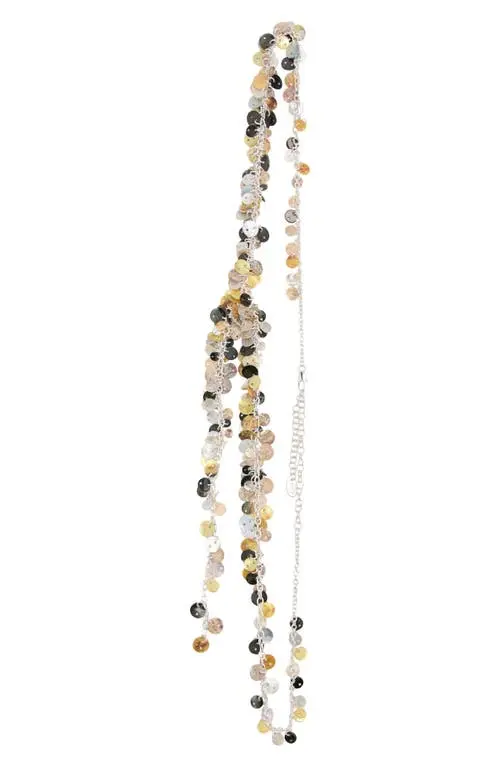Mango Button Embellished Chain Belt