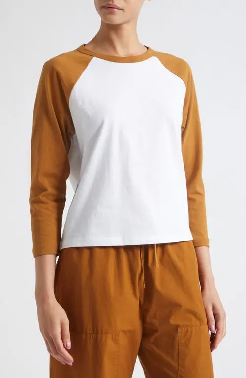 LESET Margo Baseball T-shirt - White/copper
