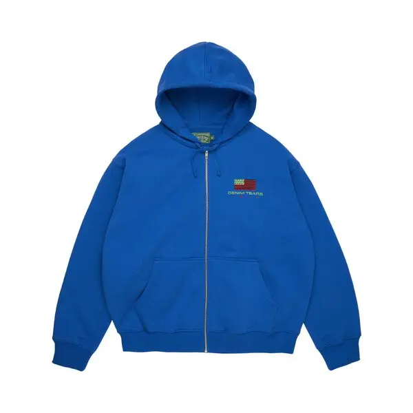 DENIM TEARS Pan African Zip Hoodie - Blue