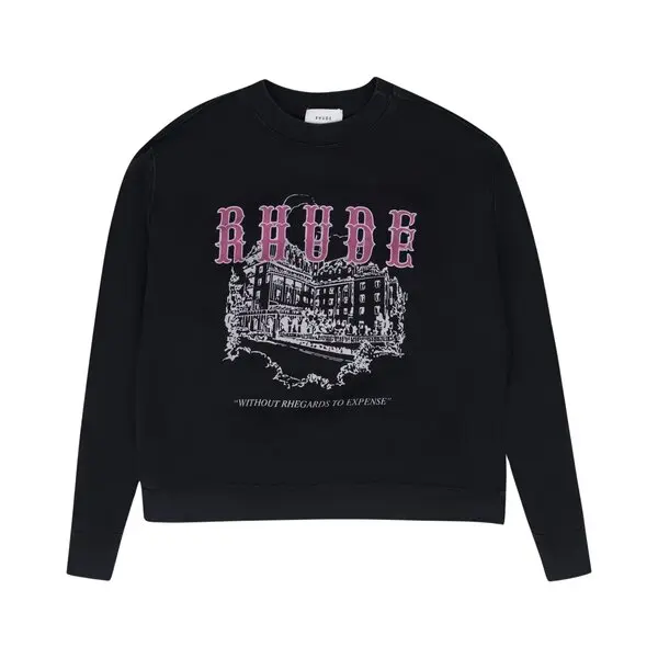 Rhude Chateau Marmont Graphic Pullover - Black