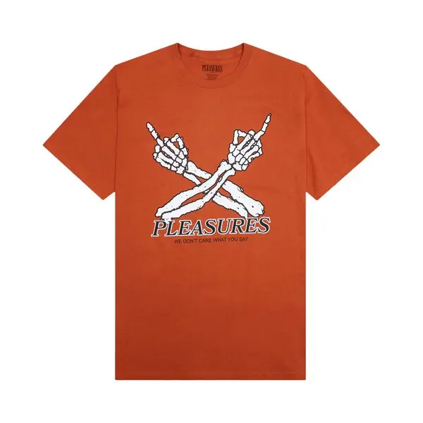 PLEASURES Don't Care" Graphic T-shirt