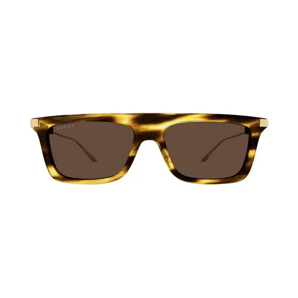 Gucci Square Sunglasses 'havana/gold - Brown