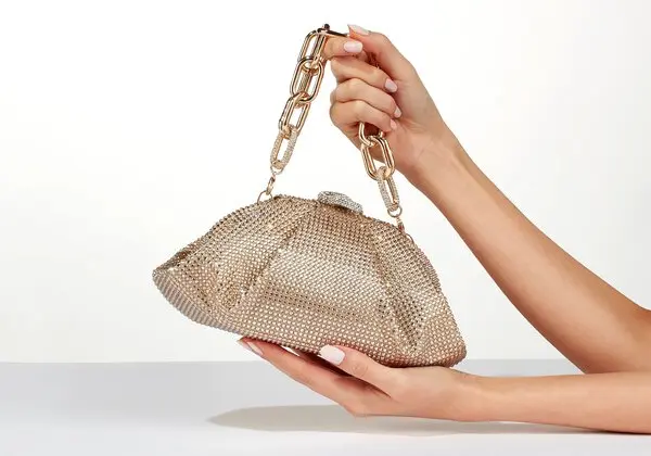 Judith Leiber Gemma Crystal Clutch - Beige