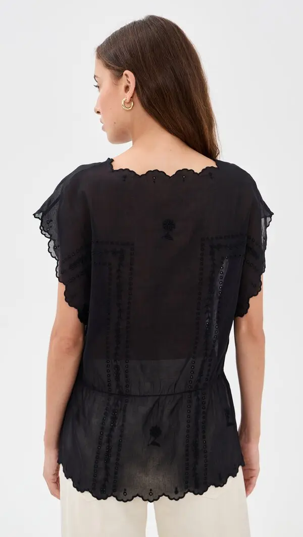 The Great. The Scalloped Eyelet Tunic