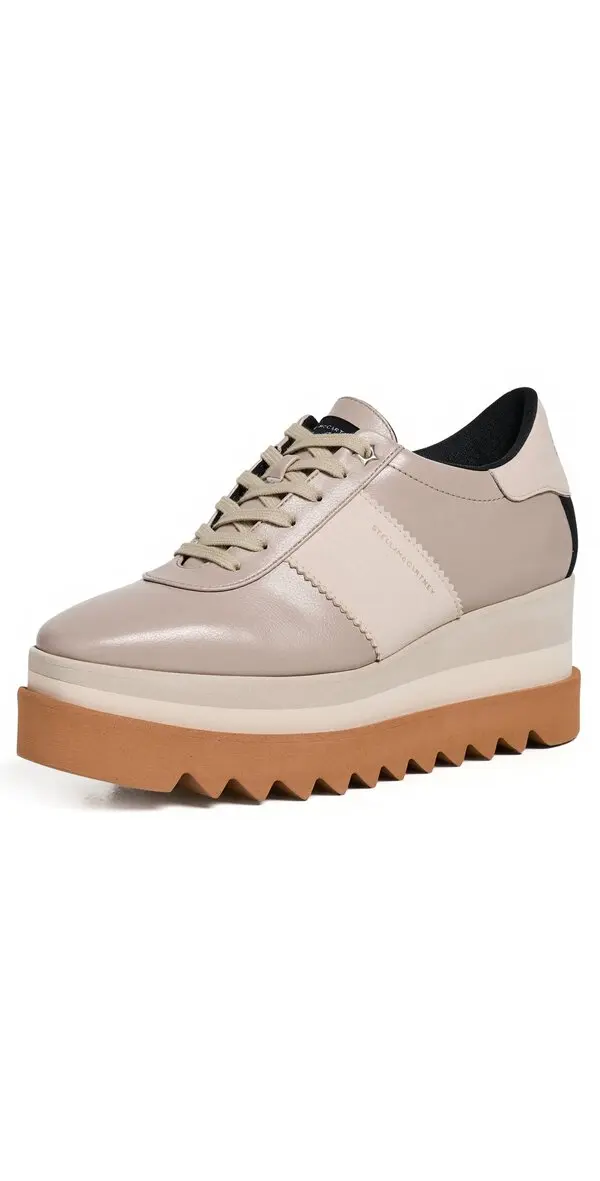 Stella McCartney Sneakelyse Grainy Eco Alter Mat + Suede W/ Micro Outsole - Moss