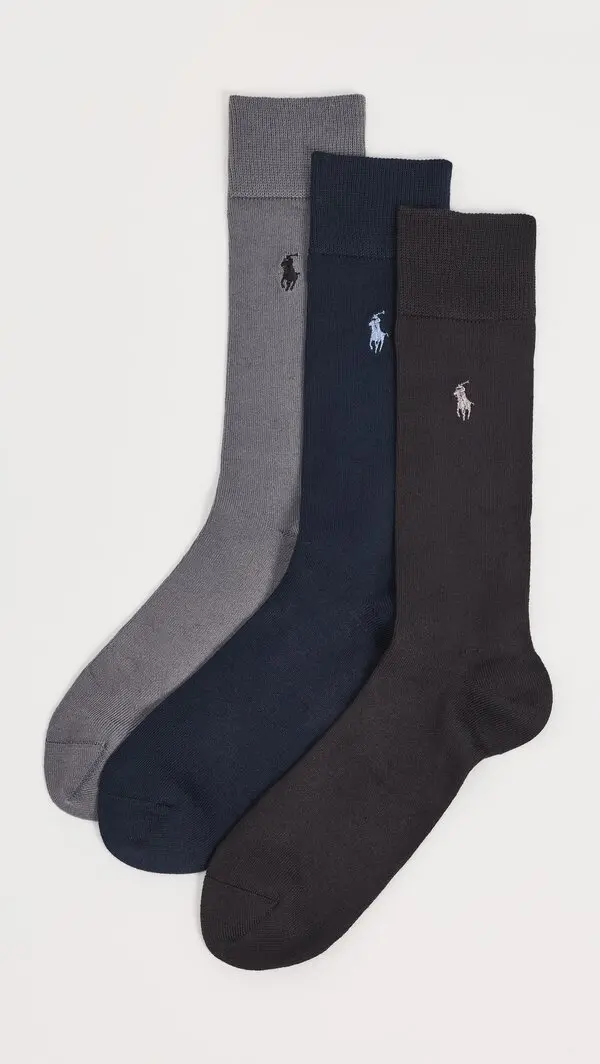 Polo Ralph Lauren Supersoft Flat Knit Slack Socks 3 Pack