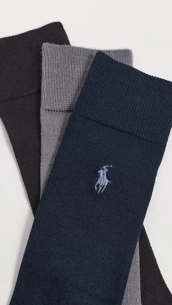 Polo Ralph Lauren Supersoft Flat Knit Slack Socks 3 Pack