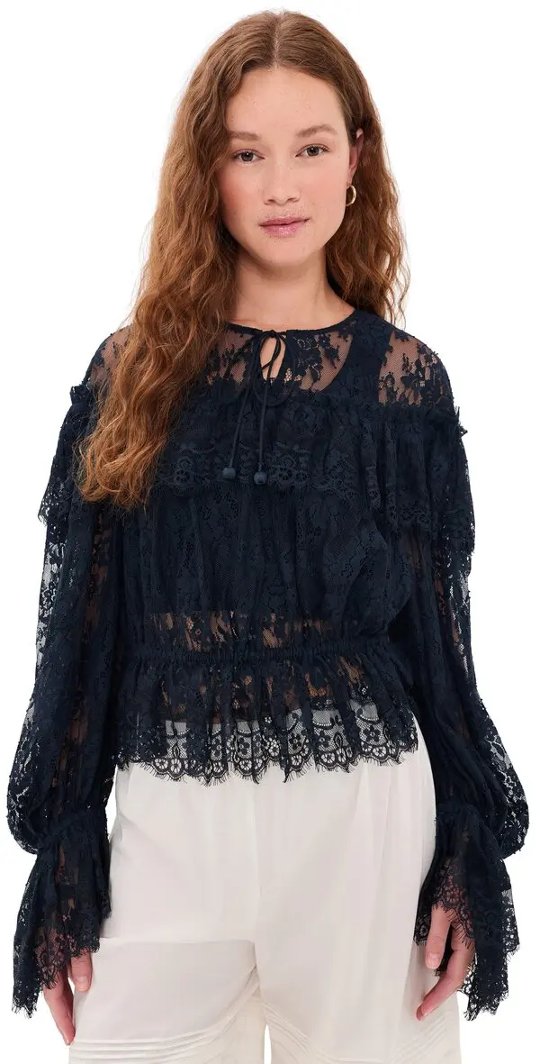 Sea Sharleen Lace Top - Navy
