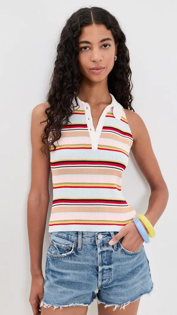 ROWING BLAZERS Halter Polo Tank Top