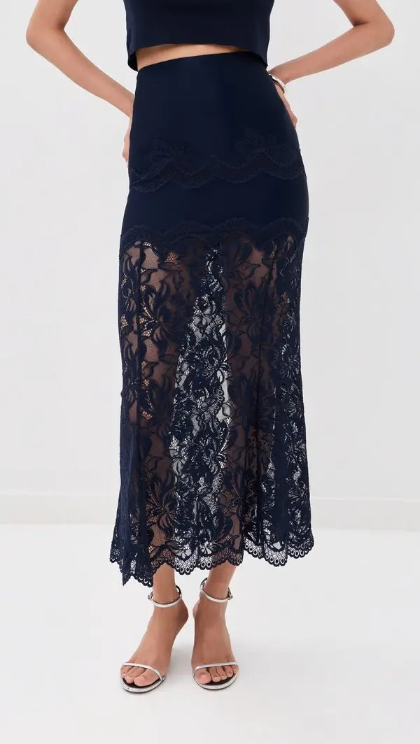 Rabanne Floral Combo Skirt