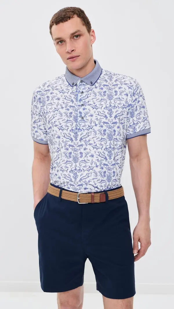 Greyson Coral Curiosities Polo