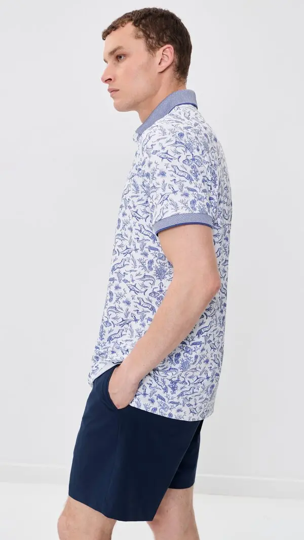 Greyson Coral Curiosities Polo