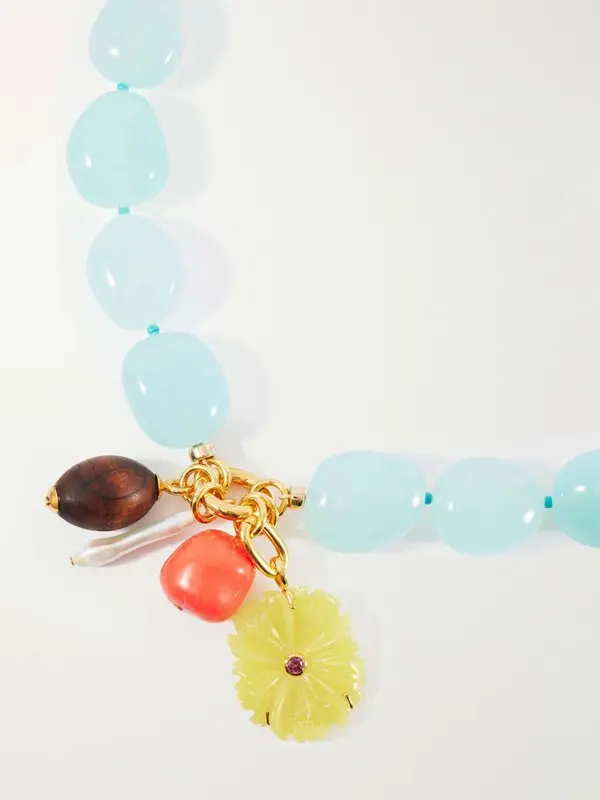 LIZZIE FORTUNATO Cordoba Beaded Charm Necklace