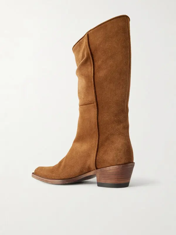 Khaite Clive Suede Knee-high Boots - Brown