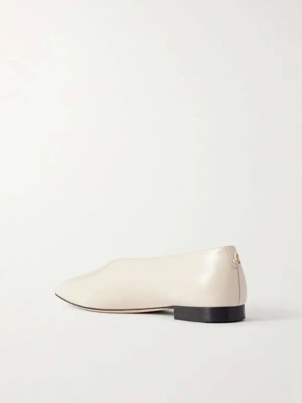 JIMMY CHOO Margot Leather Ballet Flats