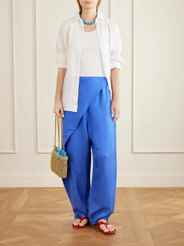 Polo Ralph Lauren Tie-detailed Woven Balloon Pants