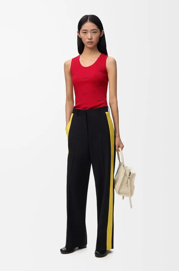 Loewe Tank Top In Stretch Cotton - Red