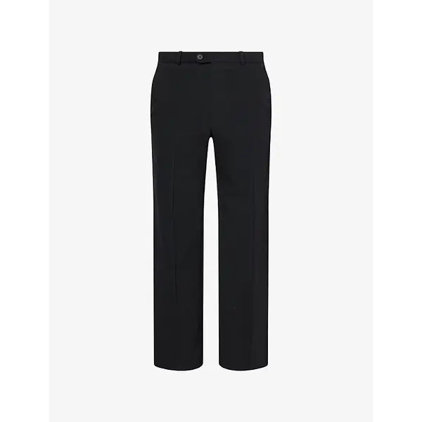 THE ROW Tim Straight-leg Wool Trousers - Black