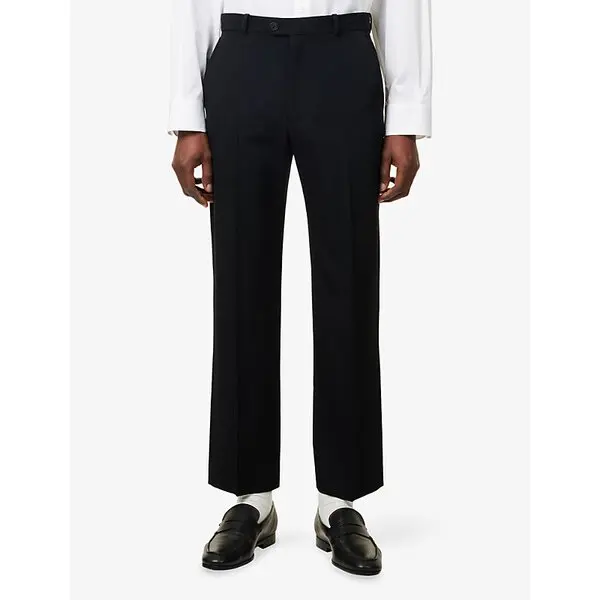 THE ROW Tim Straight-leg Wool Trousers