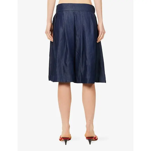 PEACHY DEN Estelle Wide-leg Woven Culottes