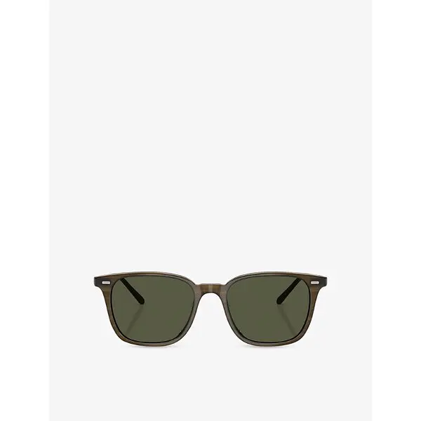 Oliver Spencer Ov5614su Laedin Square-frame Acetate Sunglasses - Green