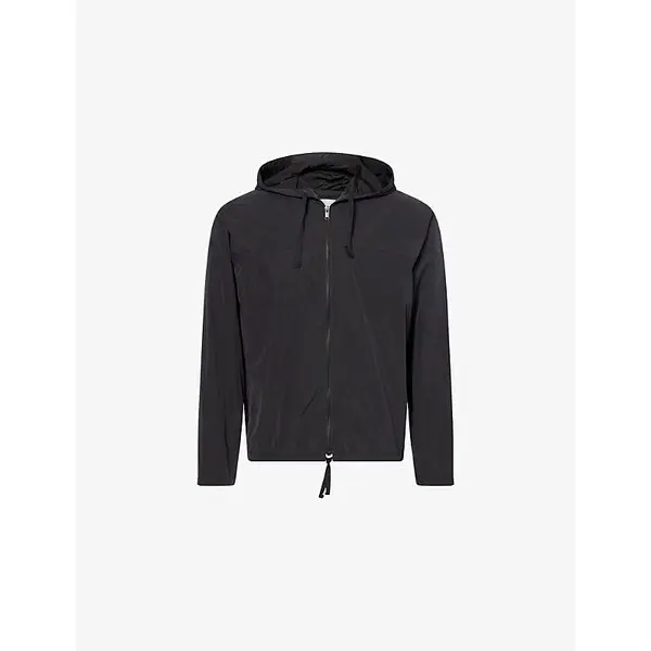THE ROW Orsin Technical Hooded Woven Jacket - Black