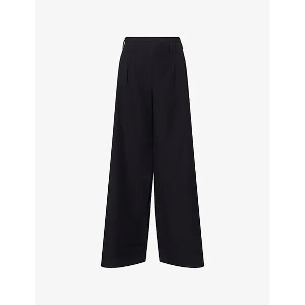 SIR. Beatrice Pintuck Cotton Trousers - Black
