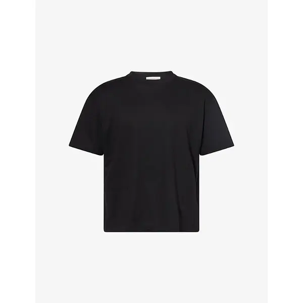 THE ROW Madoc Crewneck Cotton T-shirt - Black